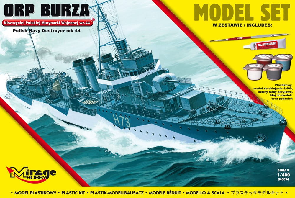 ORP Burza Polski Niszczyciel II WŚ - zestaw modelarski | Sklep eF3M.pl